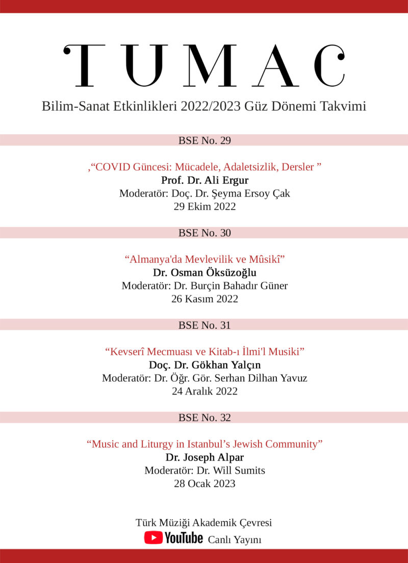 TUMAC BSE 2022-2023 Güz Dönemi Takvimi – TUMAC