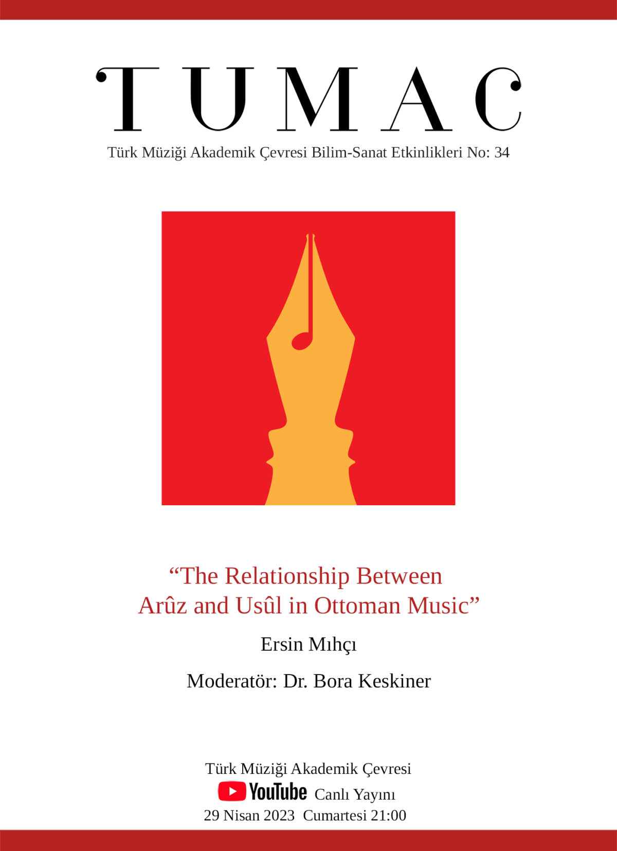 TUMAC BSE No. 34: “The Relationship Between Arûz and Usûl in Ottoman ...